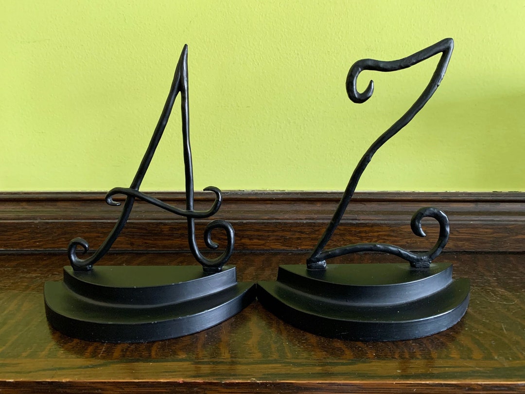 A to Z Bookends Set of 2 Book Ends Set Library Decor Office Decor Book ...