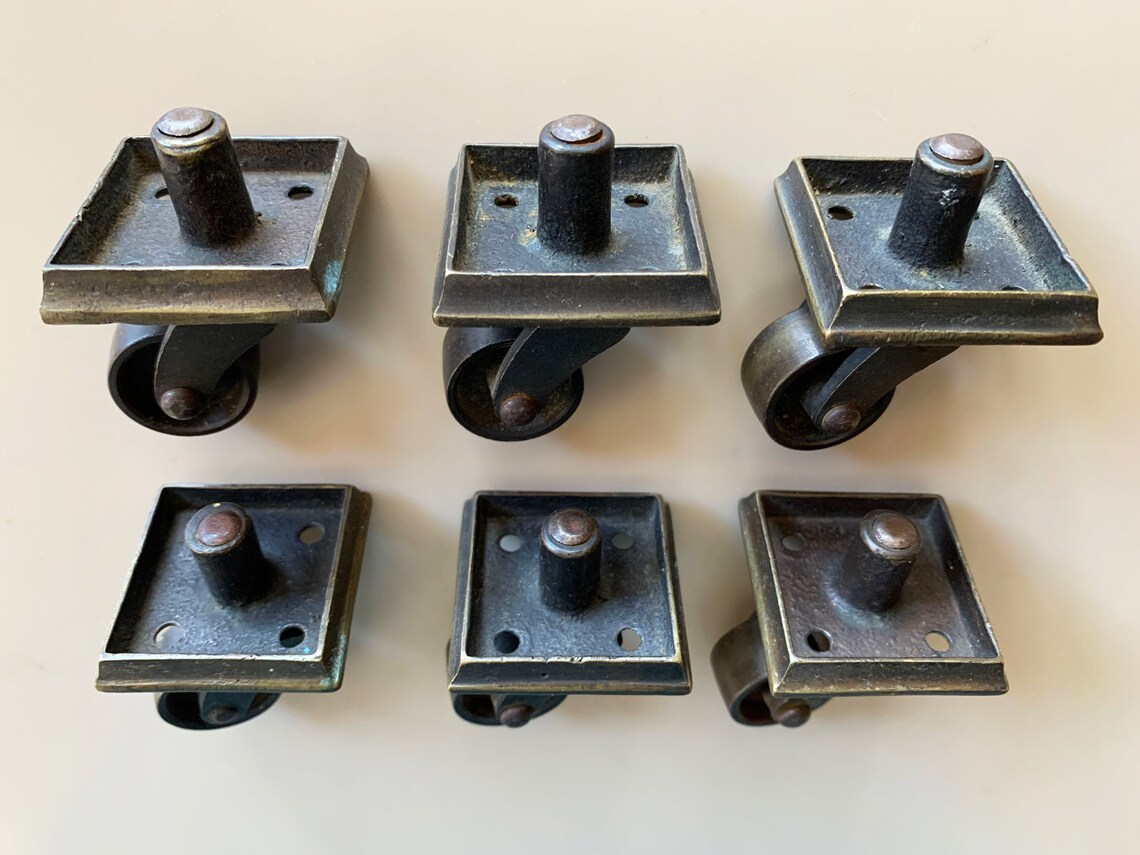 Vintage Caster Wheels Metal Caster Wheels for Furniture Wheels | Etsy