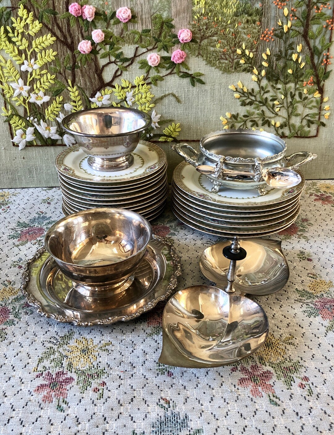 Vintage Silver Bowl Silver Candy Dish Vintage Bowl Vintage Candy Dish ...