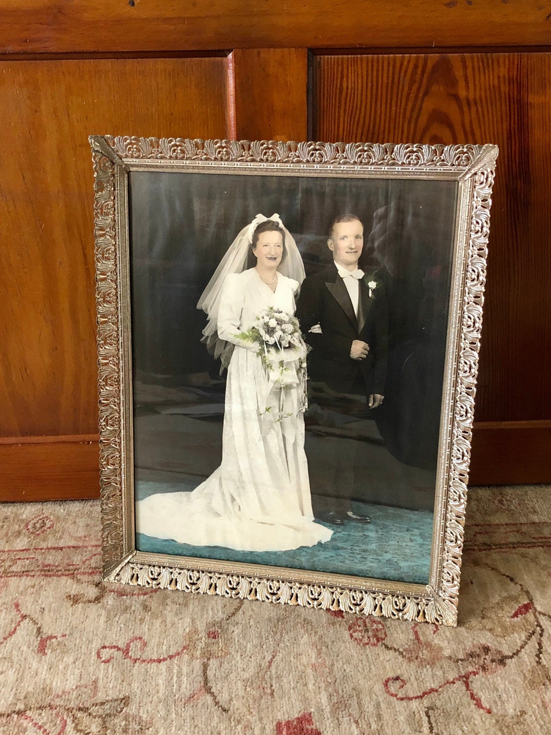 Vintage Frame Vintage Picture Frame Brass Frame Antique Frame Wedding ...