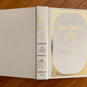 Holy Bible Religious Gift White Bible Pages Religious Bible Catholic ...