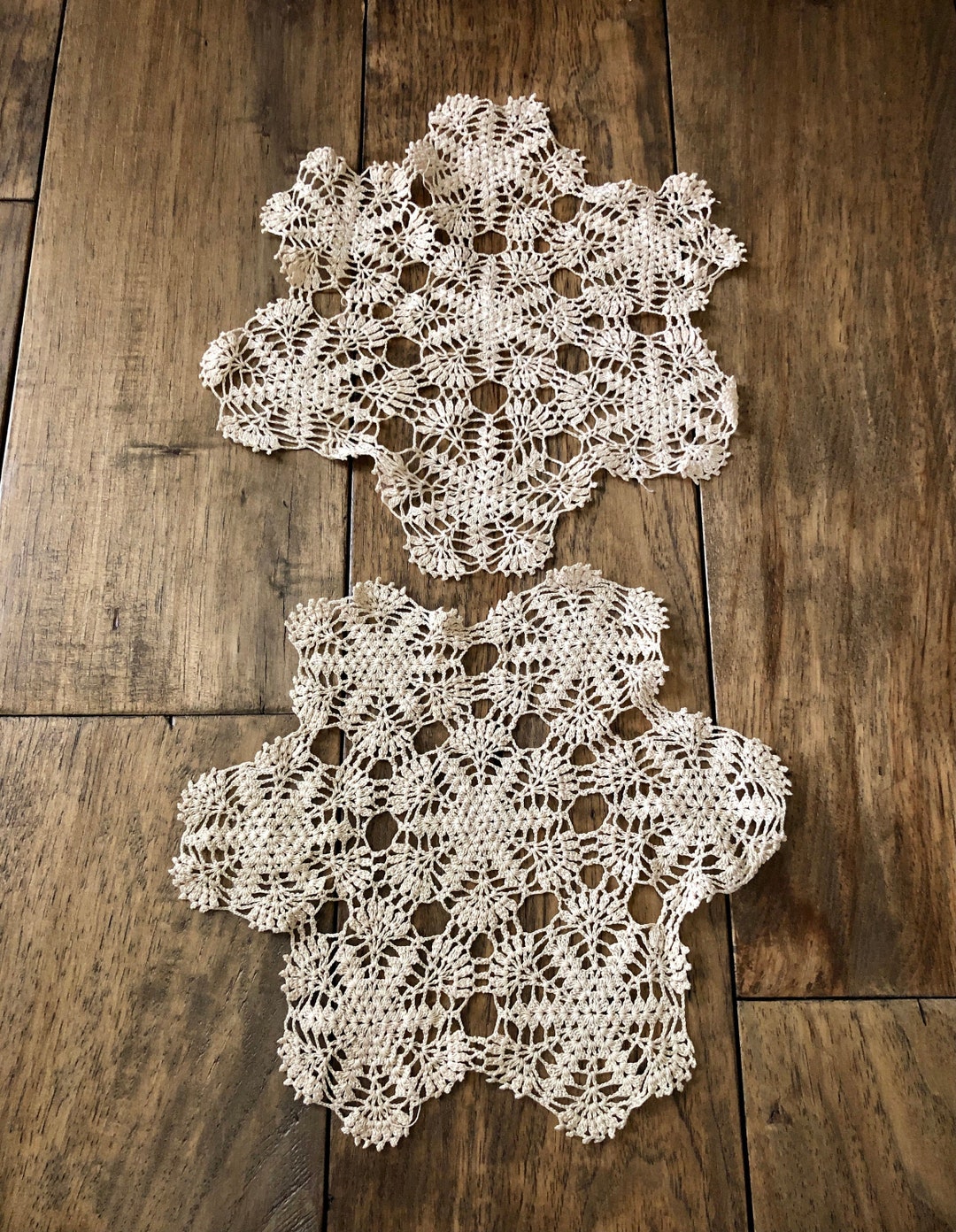 2 Vintage Doilies Vintage Doily Dresser Doily Antique Doilies Crochet ...
