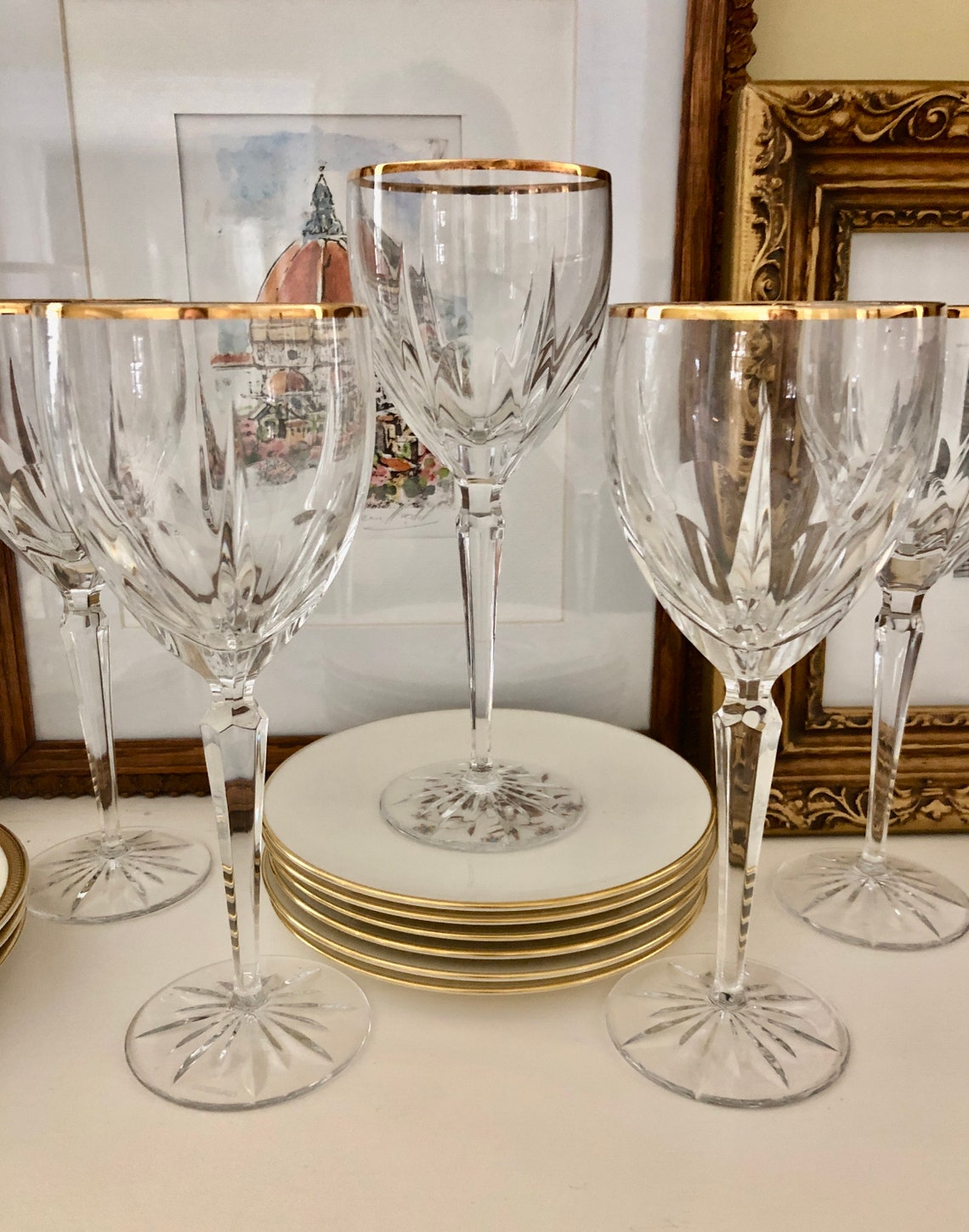 Gorham Crystal Wine Glasses Gorham Goblets Gorham Glass - Etsy