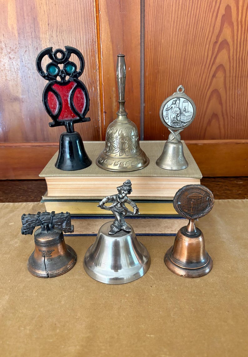 Hand Bell Vintage Bells Antique Bell Brass Bell Souvenir Bell Old Bells ...