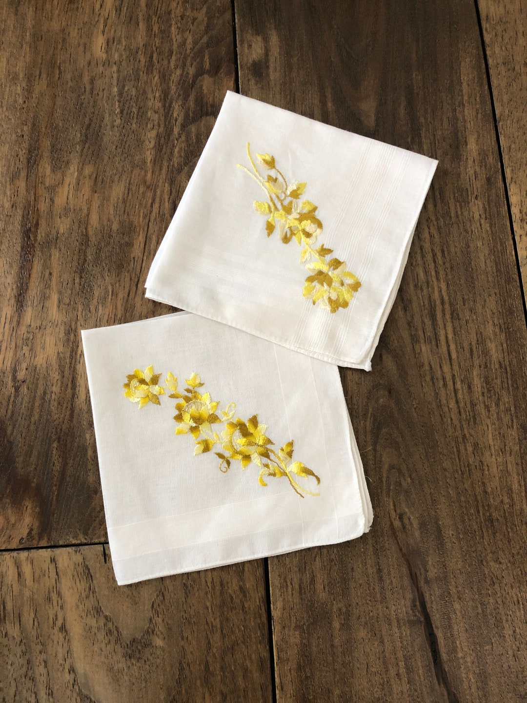 2 Vintage Handkerchief Women Handkerchief Wedding Handkerchief for ...