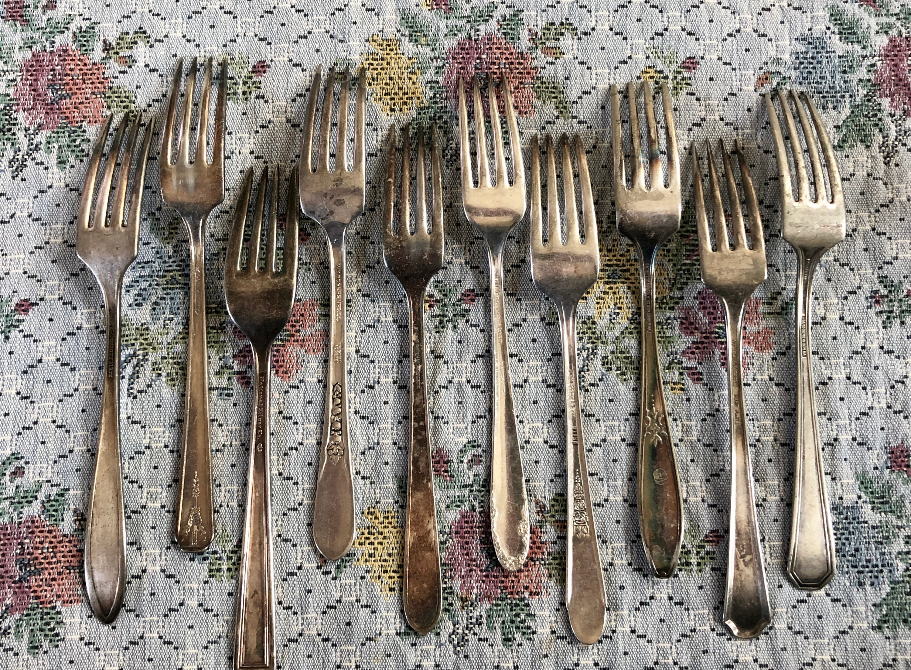 10 Vintage Fork Antique Forks Vintage Silverware Vintage | Etsy