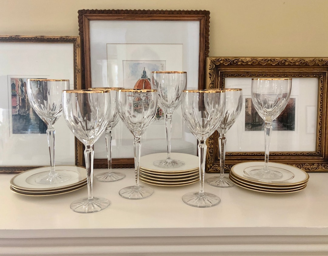 Gorham Crystal Wine Glasses Gorham Goblets Gorham Glass Vintage ...