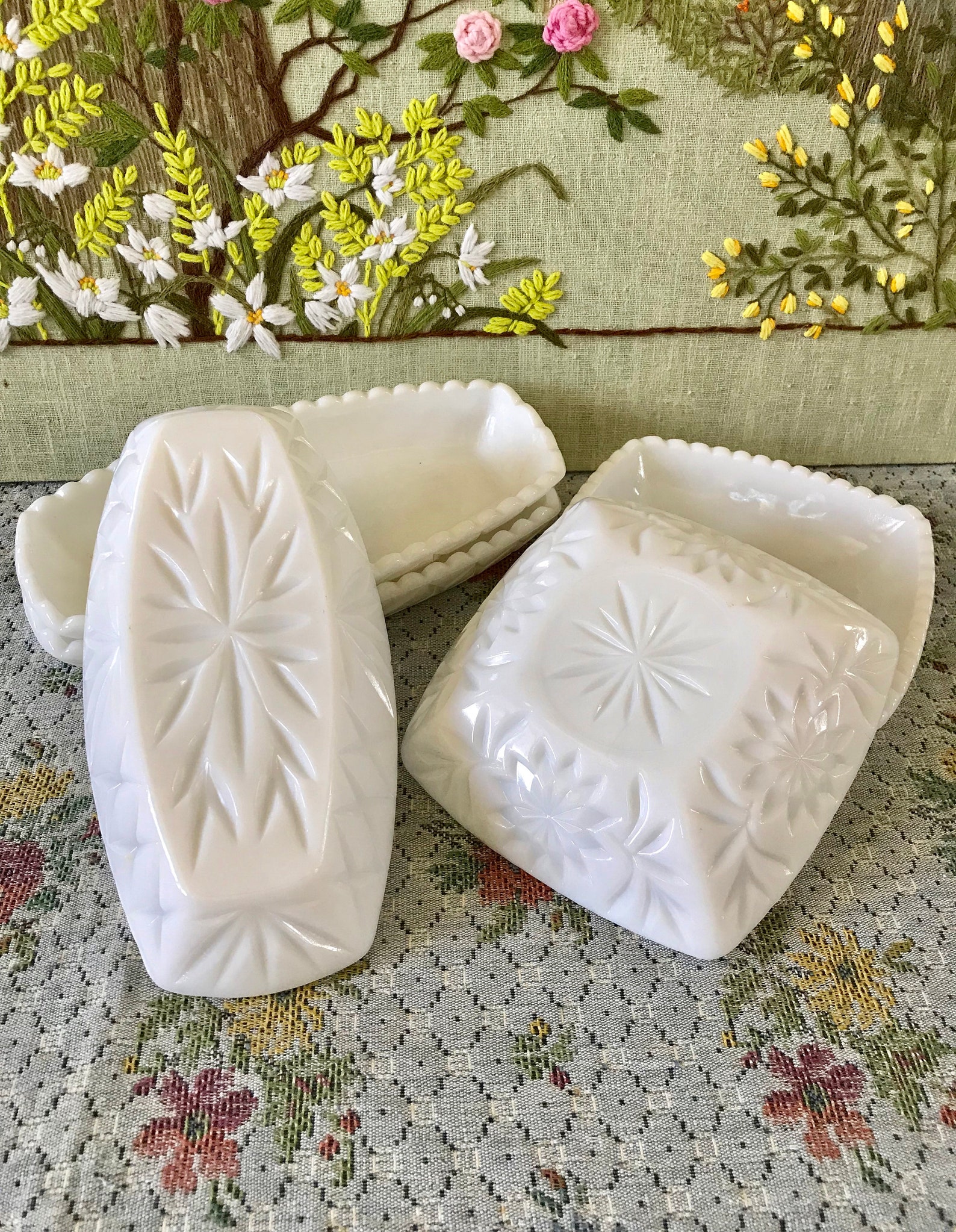 Milk Glass Bowl Milk Glass Candy Dish Milk Glass Plates White | Etsy