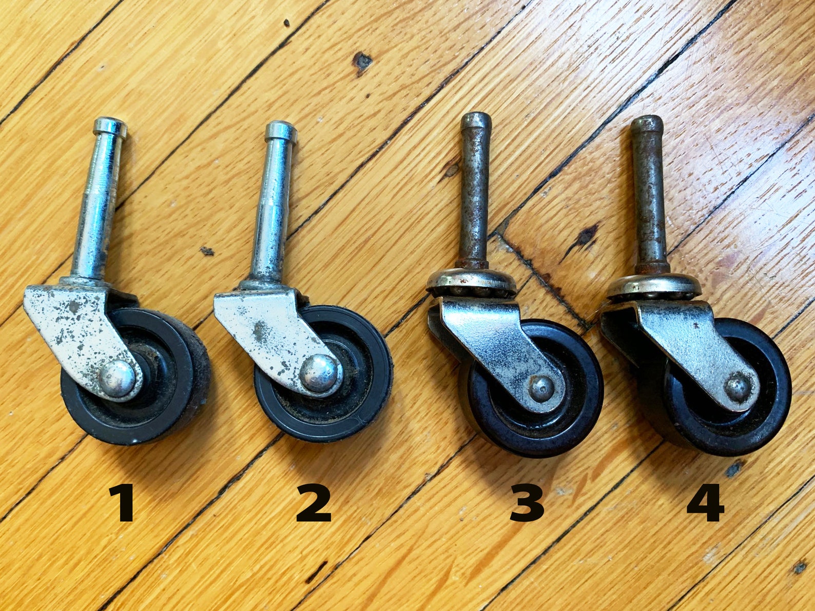 Vintage Caster Wheels Metal Caster Wheels for Furniture Wheels ...