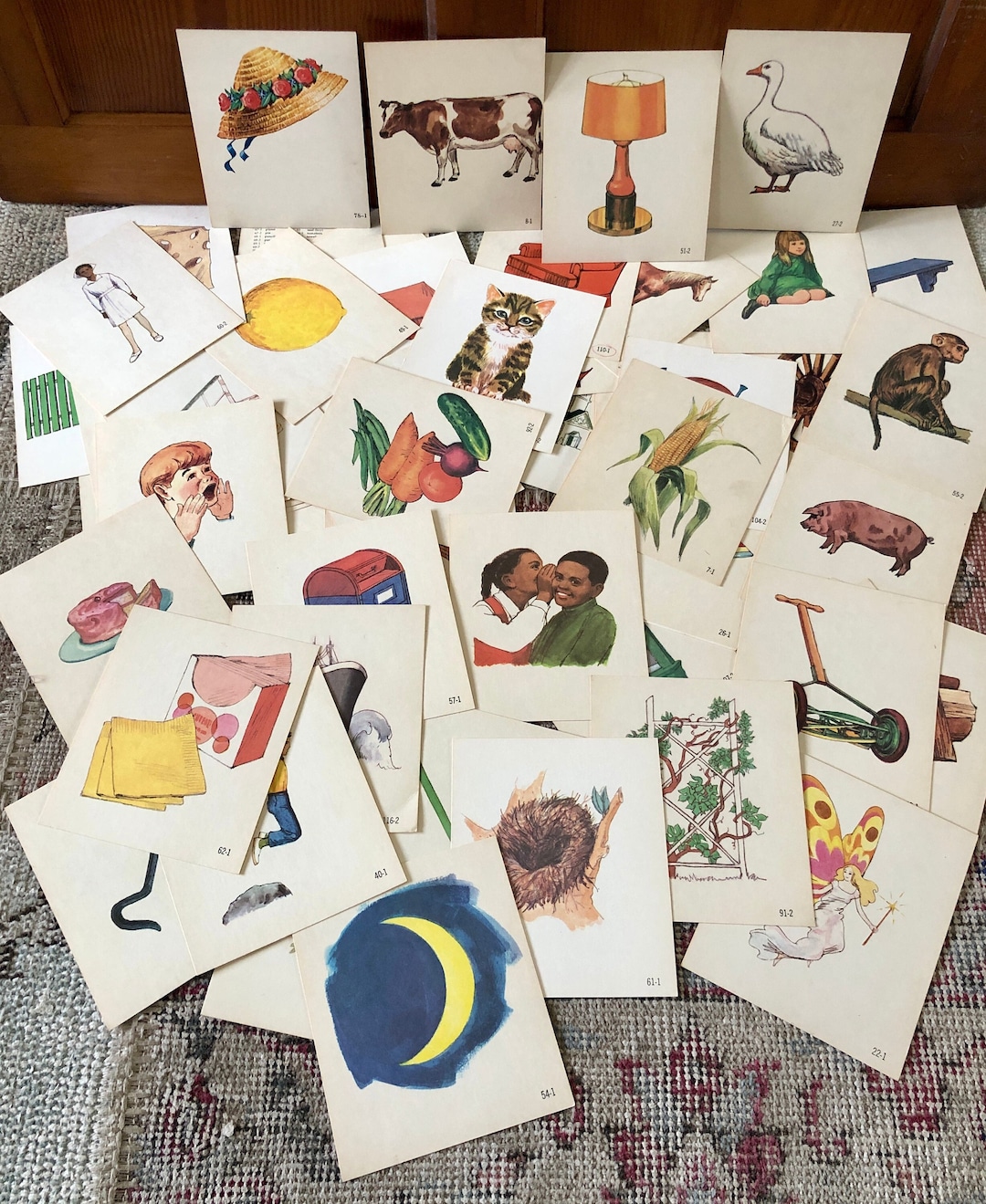 65 Flash Cards Vintage Flashcards Old Flash Cards Scrapbook Supplies ...