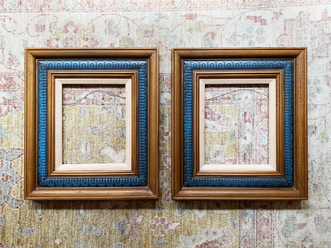 Wood Frame Wall Art Frame Wood Wall Frames Art Wall Frame Blue Frame ...