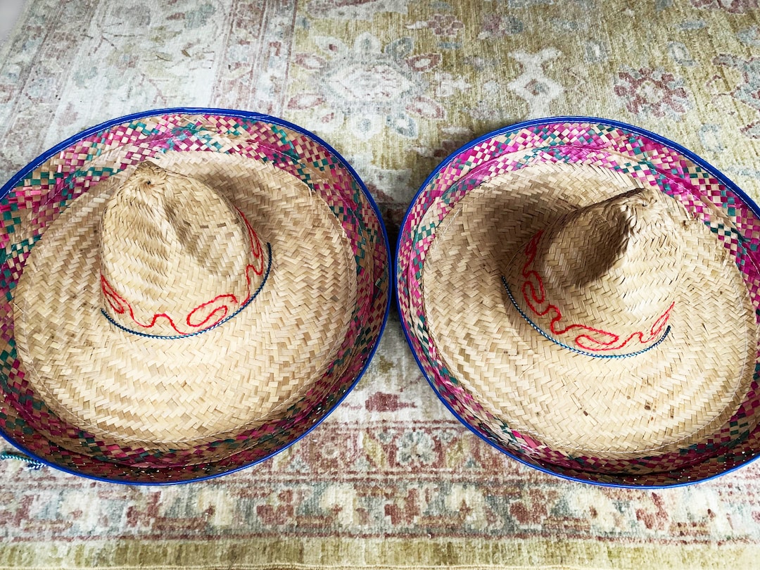 Sombrero Hat Mexican Hat Straw Sombrero Mexican Sombreros - Etsy