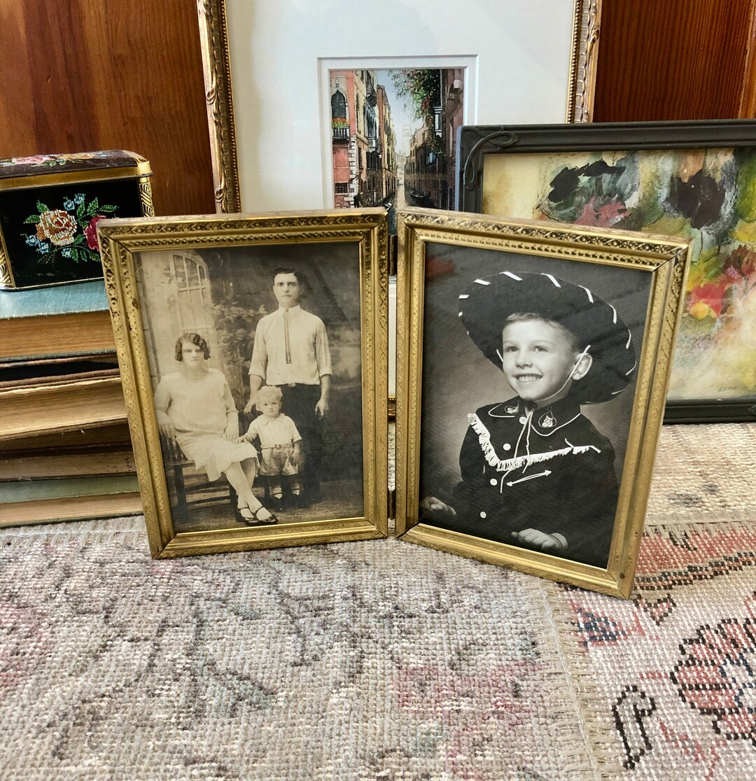 Vintage Frame Double Frame Brass Frame Vintage Frames Brass Picture ...
