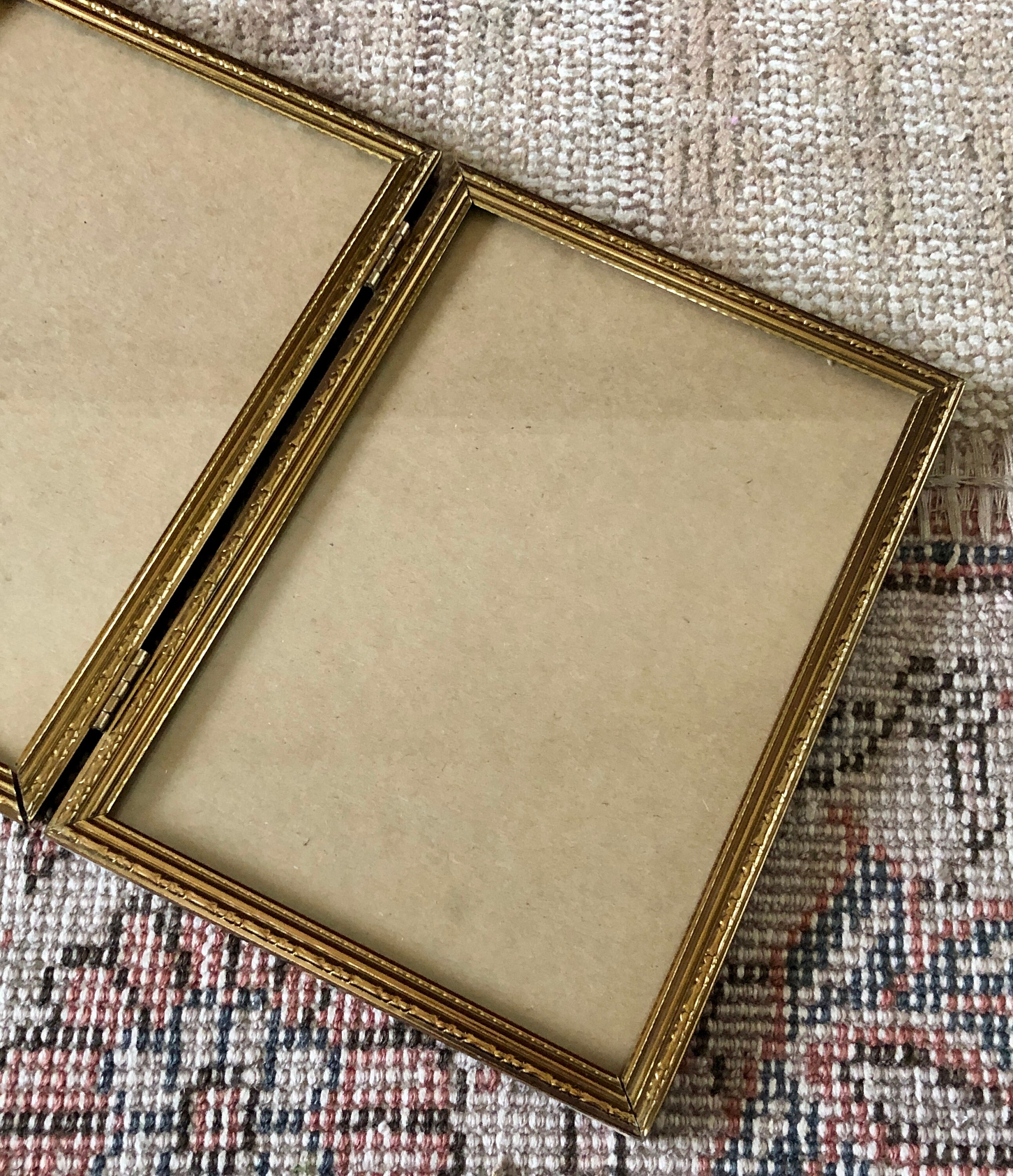 Brass Frame Gold Frame Brass Picture Frame Double Picture - Etsy