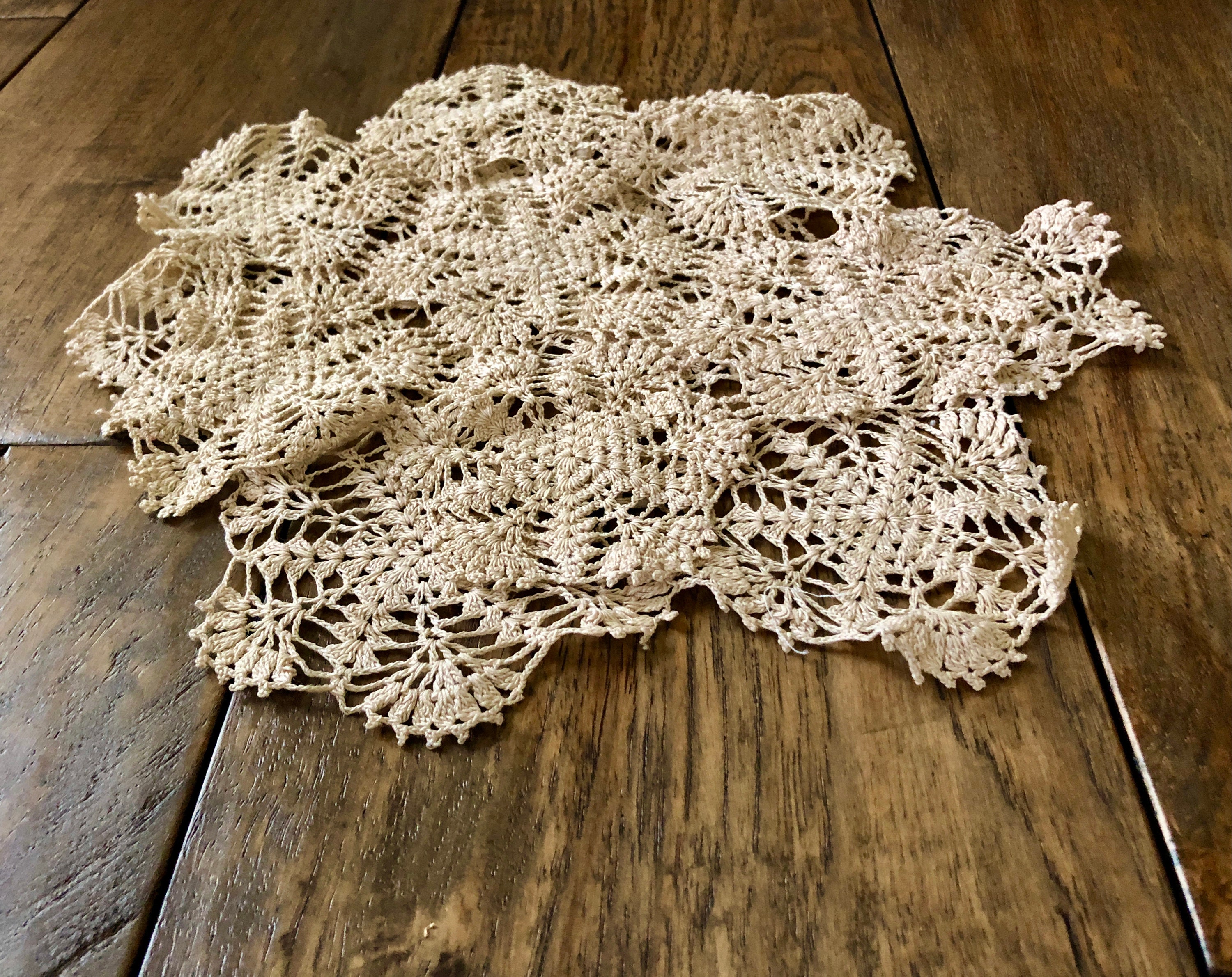 2 Vintage Doilies Vintage Doily Dresser Doily Old Doilies | Etsy