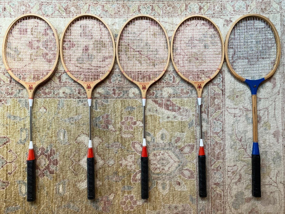 Vintage Badminton Rackets Badminton Gifts Badminton Racquet Wood Racket ...