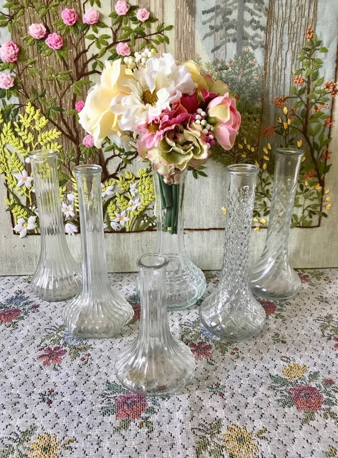 6 Vases Glass Vases Decor Vases for Flowers Vases for - Etsy