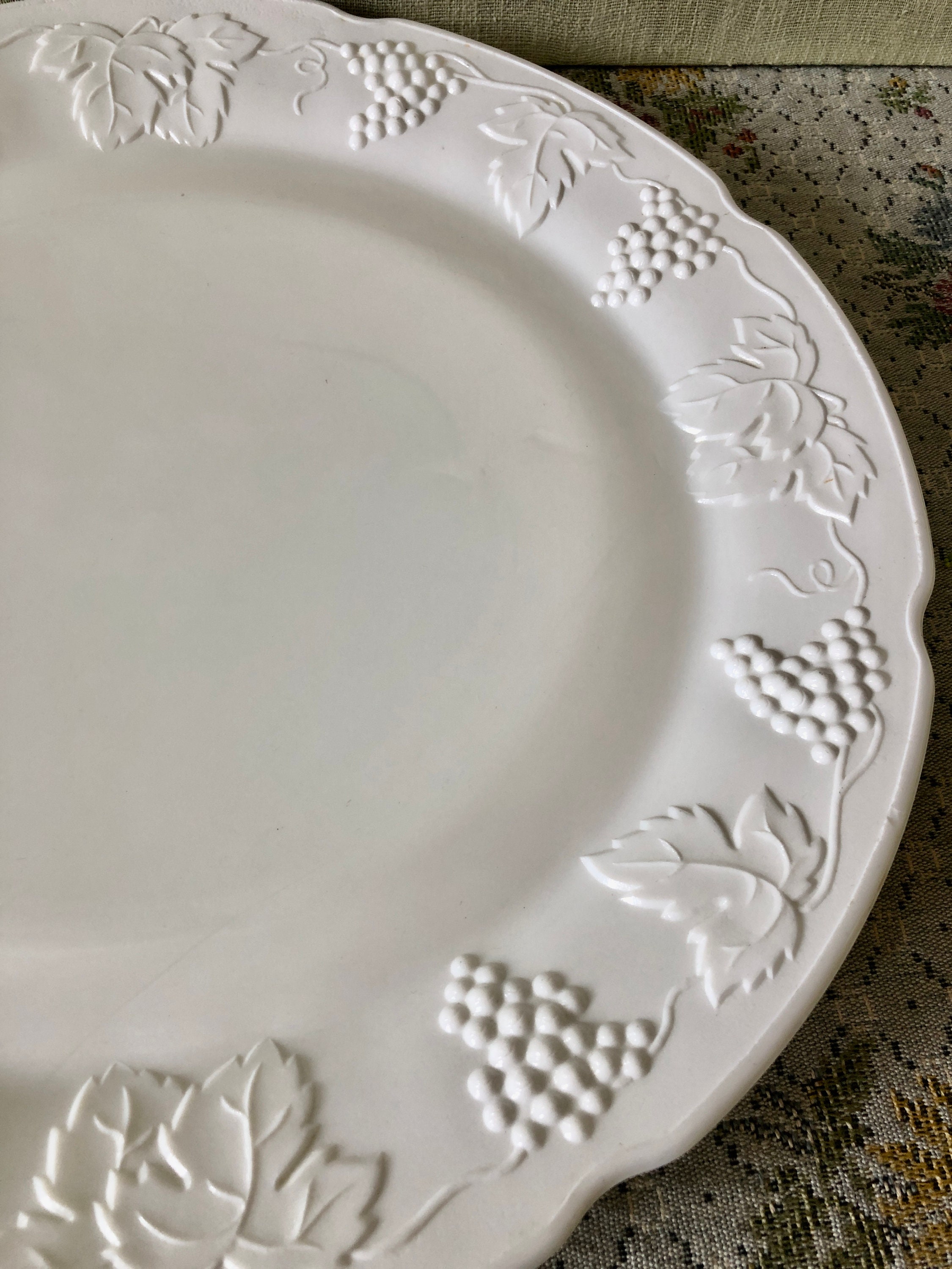 Milk Glass Plates Milk Glass Platter Cake Plate Dessert Plates | Etsy