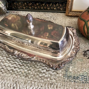 Antique Butter Dish With Lid Silver Butter Dish Silverplate Butter Dish ...