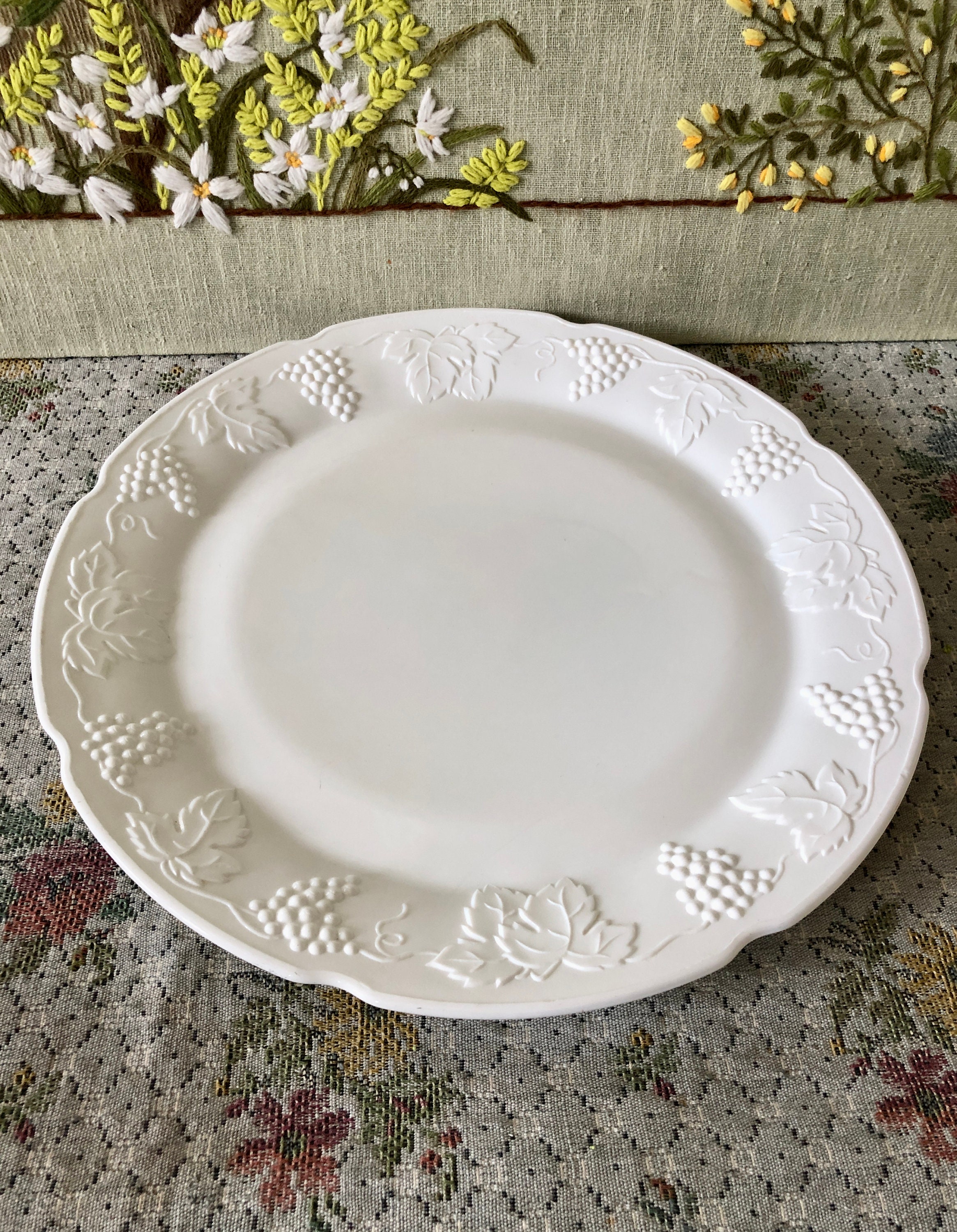 Milk Glass Plates Milk Glass Platter Cake Plate Dessert Plates | Etsy