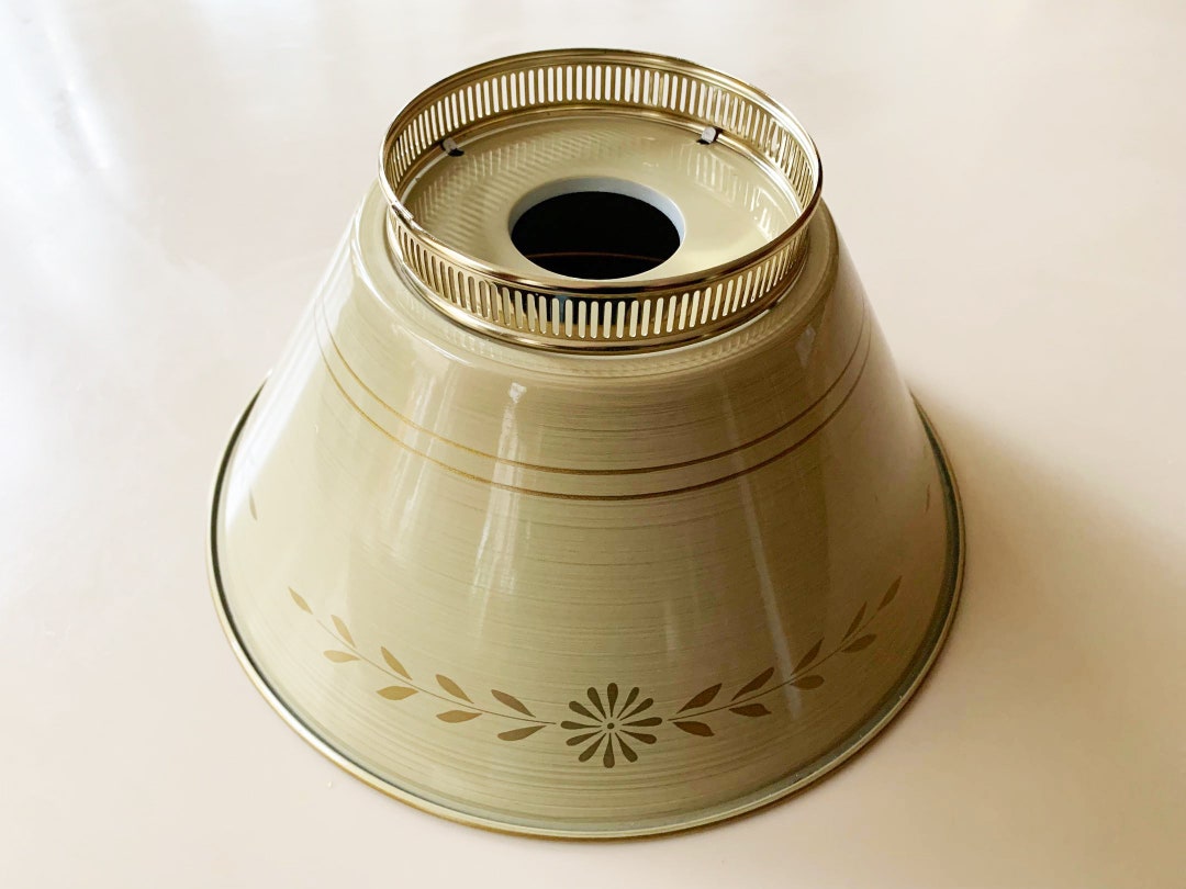 Vintage Lamp Shade Gold Lamp Shade Vintage Shade Metal Lampshades ...