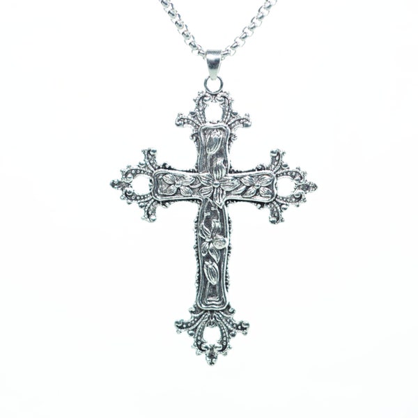 Large Cross Necklace - Etsy
