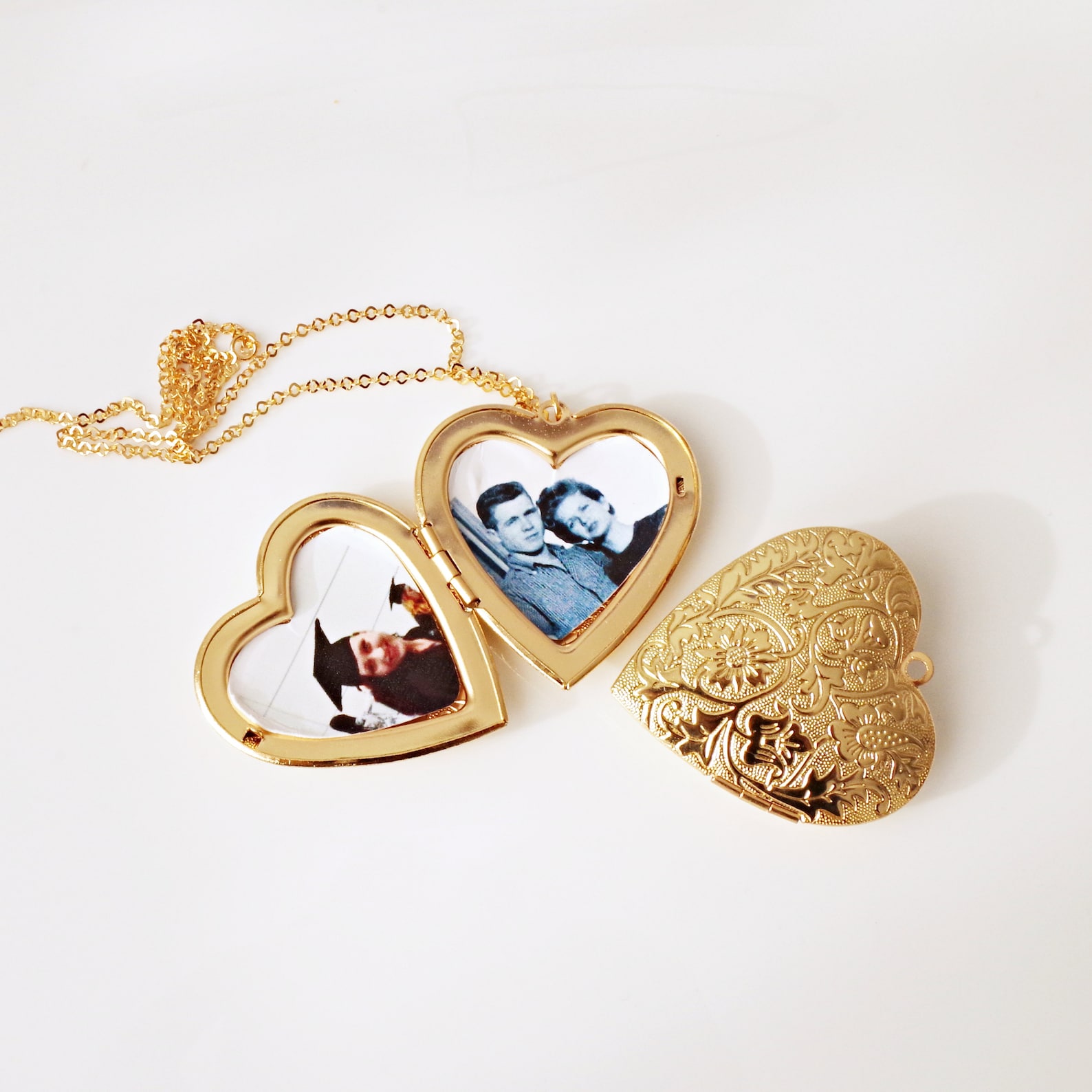 Large Heart Photo Locket Necklace,personalized Family Keepsake Gift - Etsy
