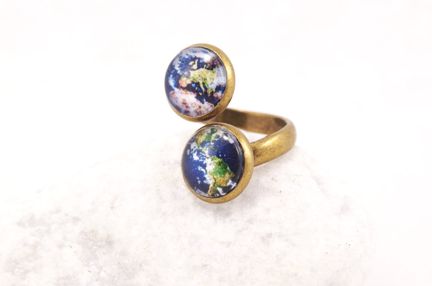Map Ring World Map Statement Ring Map Earth Ring Galaxy | Etsy