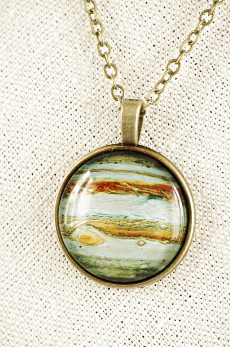 Jupiter Necklace Space Solar System Jewelry Galaxy Universe | Etsy