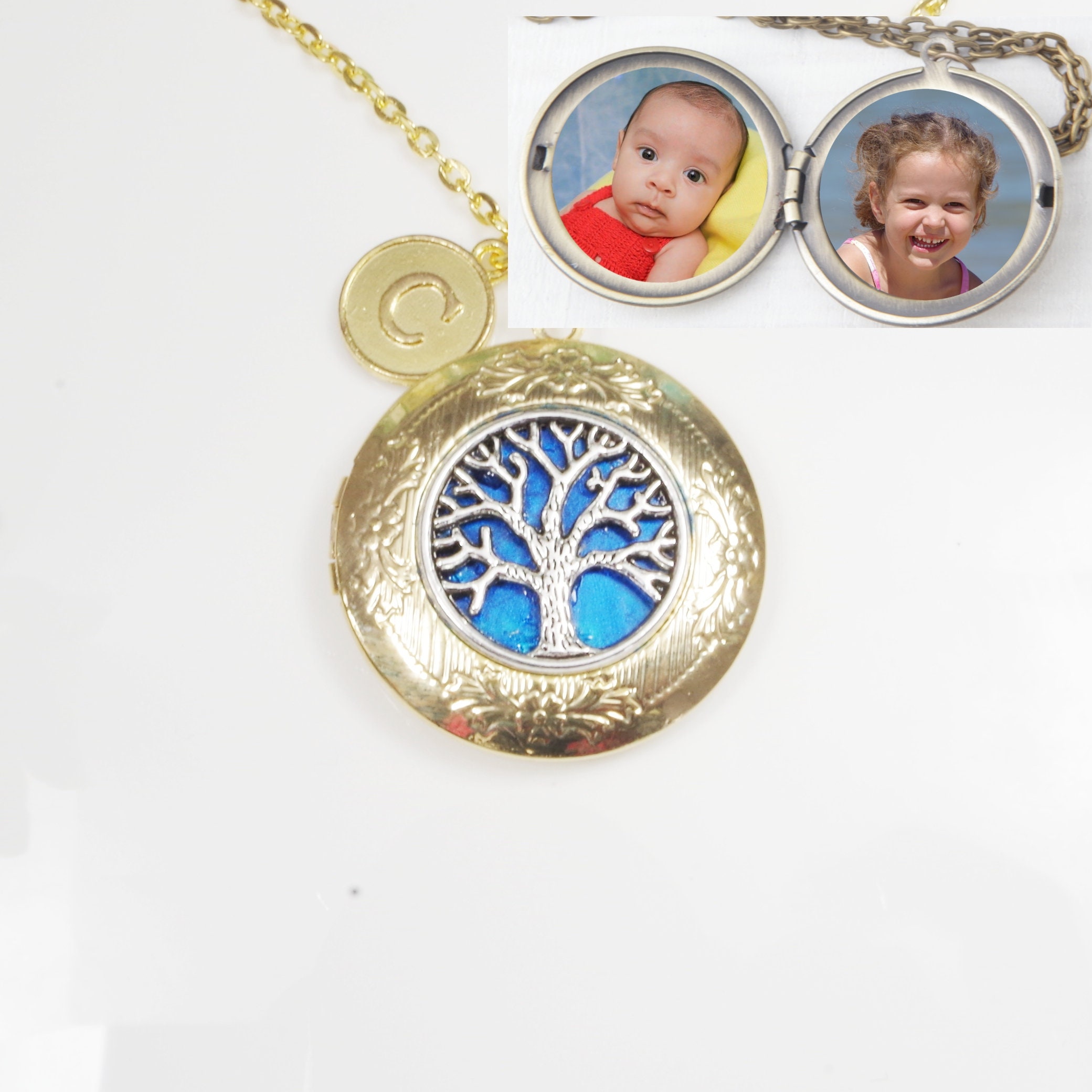 Tree of Life Photo Locket: Personalized Family Keepsake - Etsy