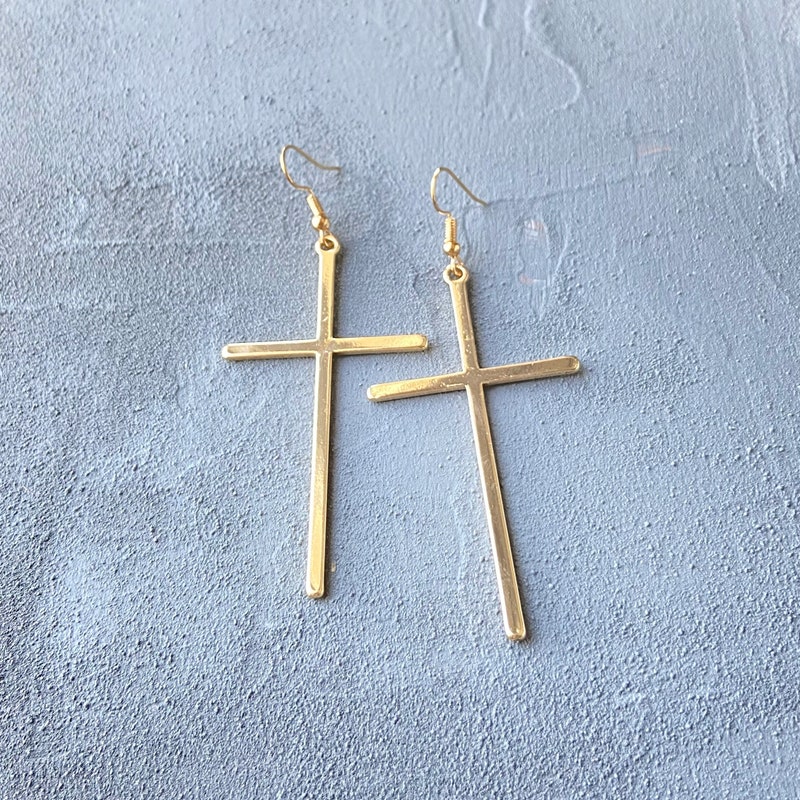 Cross Earrings - Etsy