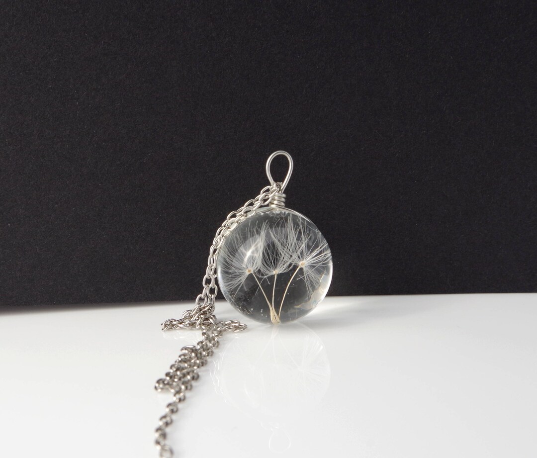 Dandelion Seeds Necklace Real Dandelion Jewelry Mothers Gift for Her ...