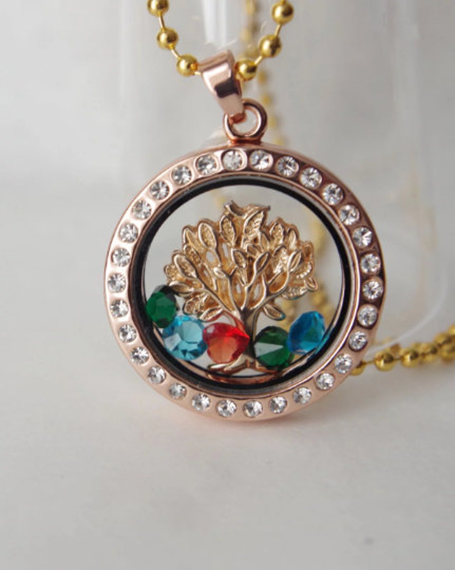 Personalized Birthstone Family Tree Lockets Necklace for Mom | Etsy