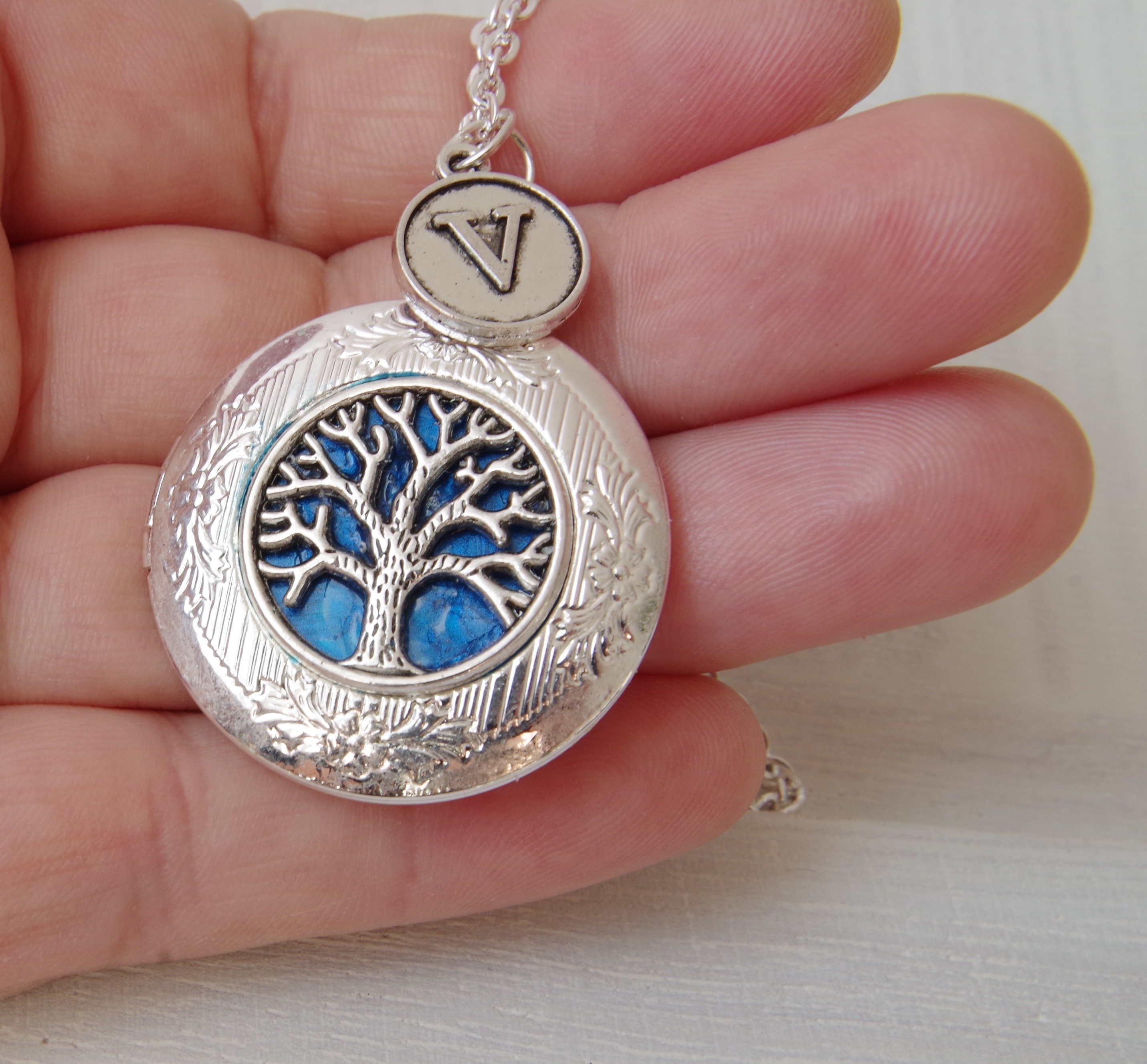 Family Tree Locket Personalized Locket Tree of Life Necklace | Etsy