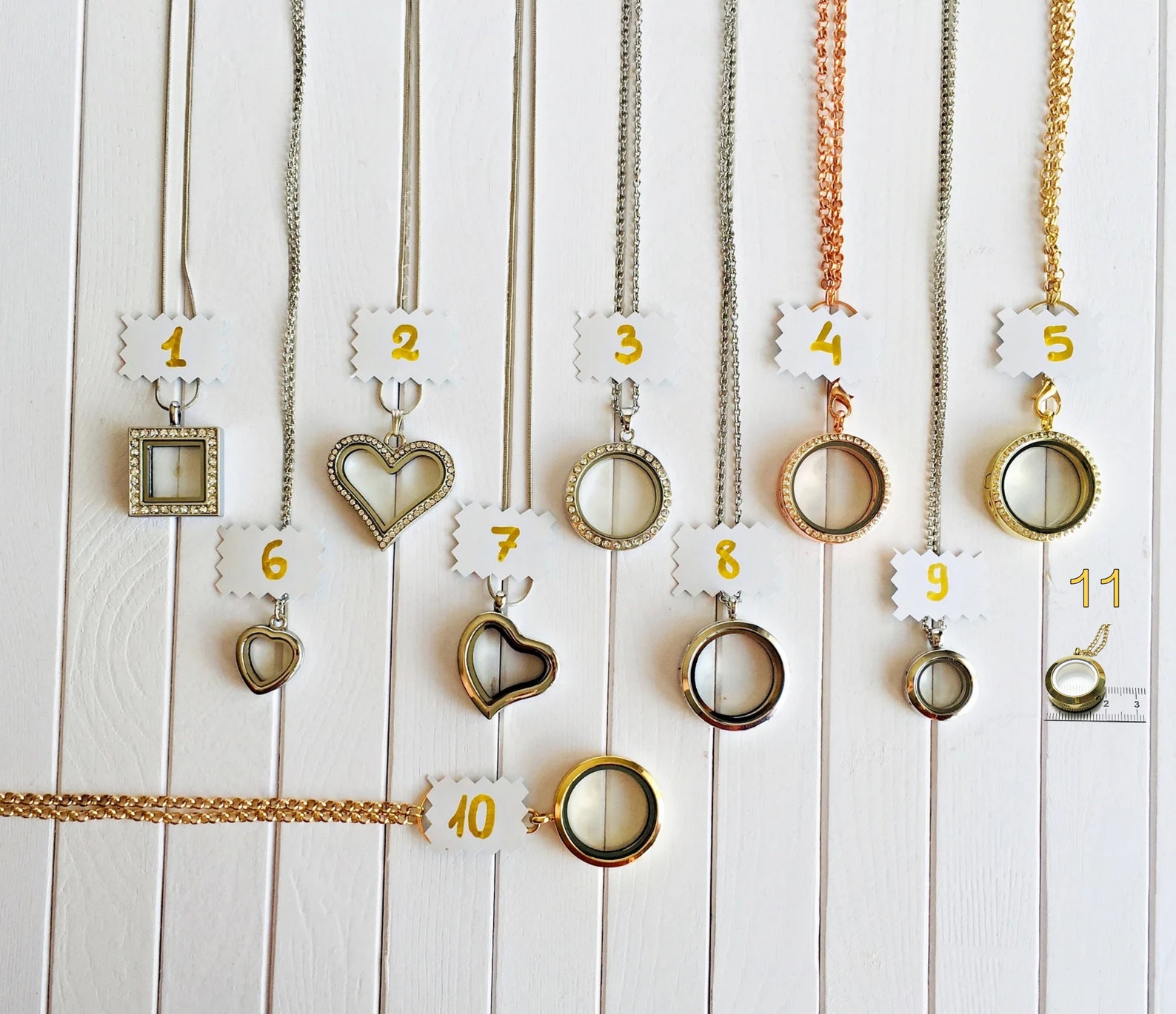 Glass Floating Locket Necklace: Personalized Photo Frame Pendant - Etsy
