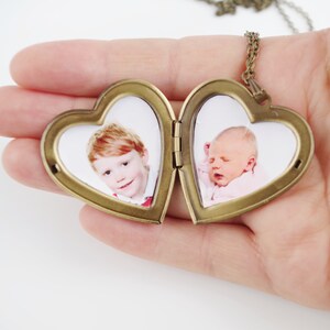 Large Photo Locket Custom Photo Personalized Picture Locket Family ...