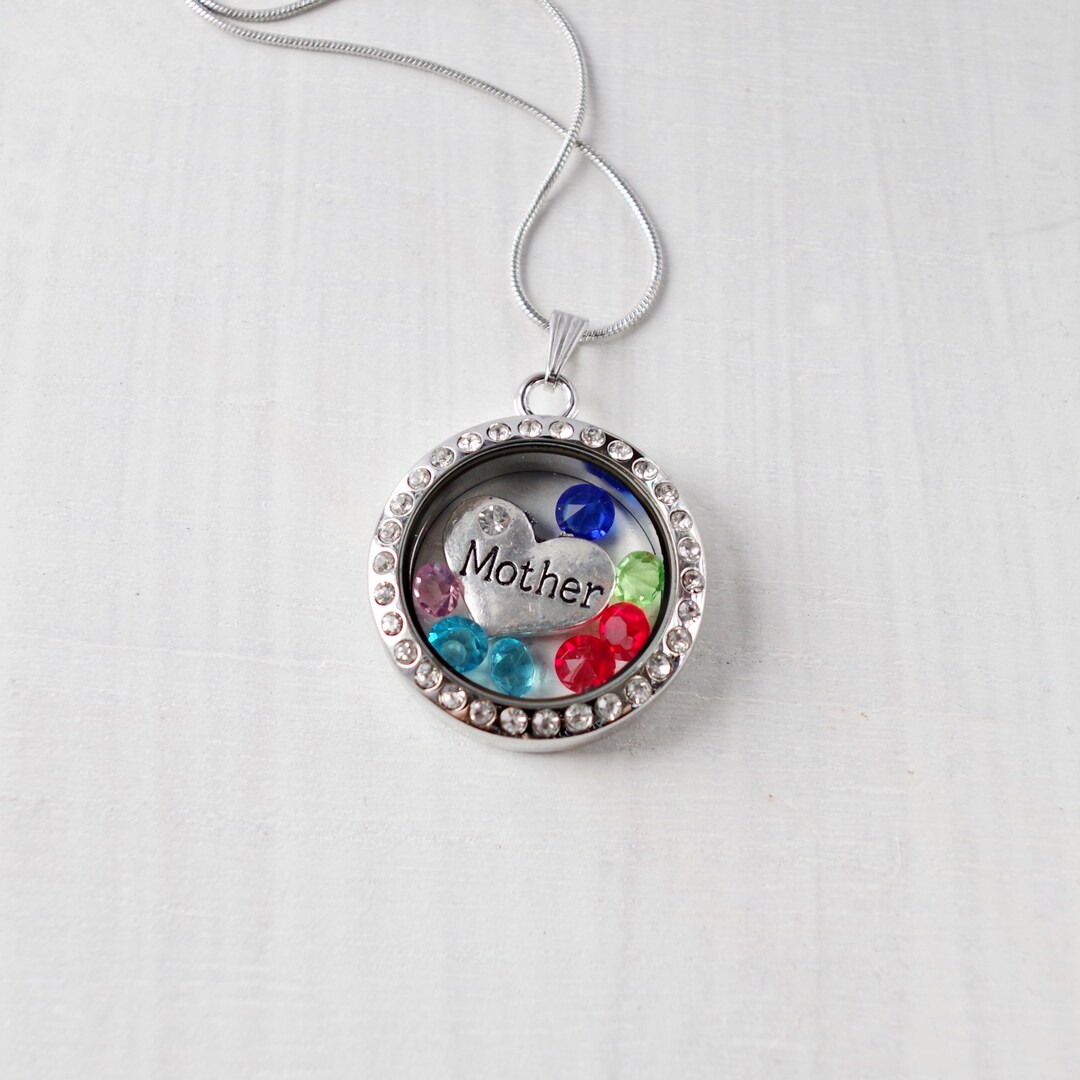Personalized Family Birthstone Locket, Mother's Day Gift - Etsy