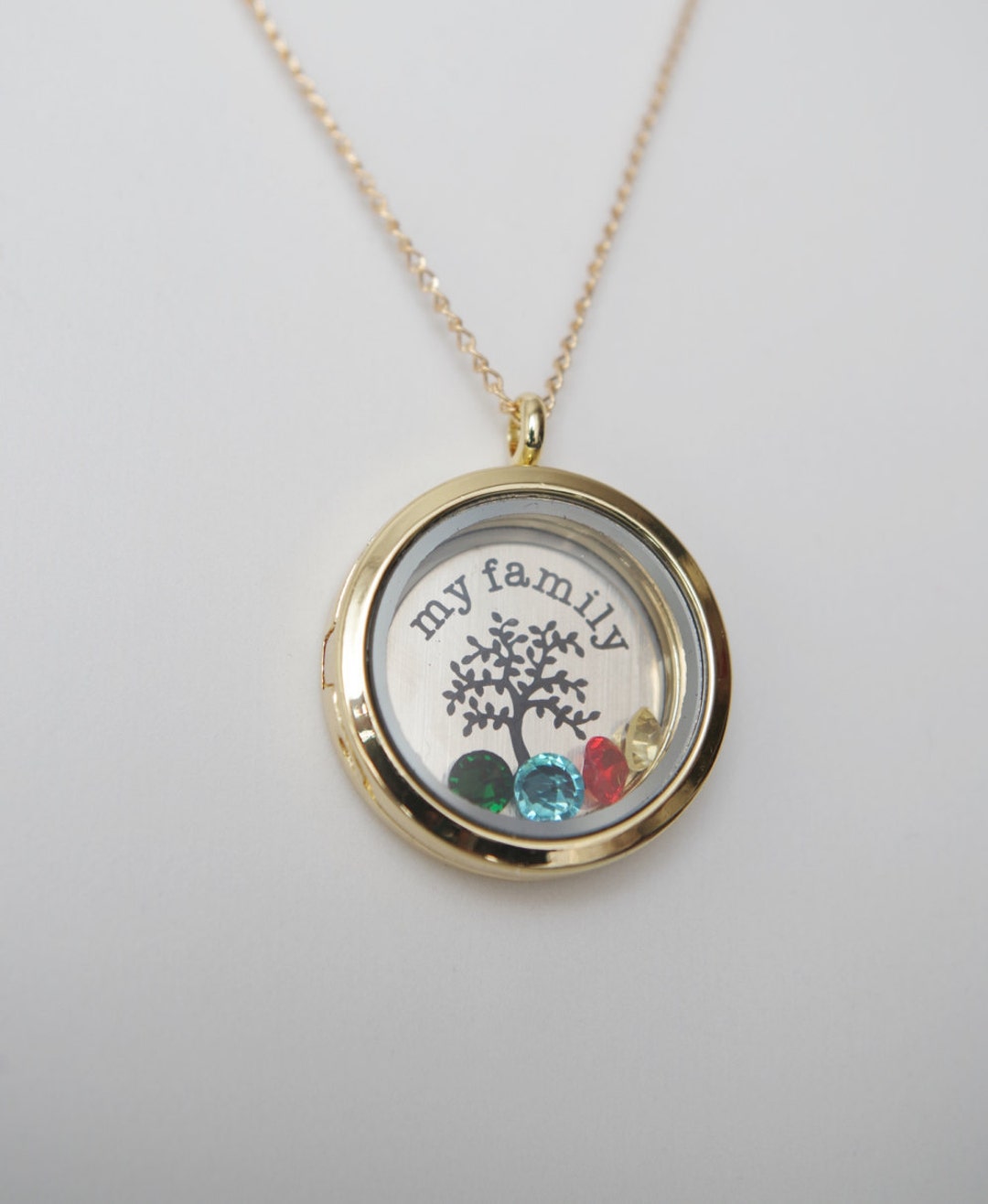 My Family Floating Memory Locket Personalized Family Neclace Memory ...