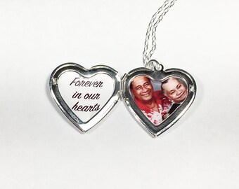 Personalized Photo Heart Necklace Custom Jewelry for Mom | Etsy