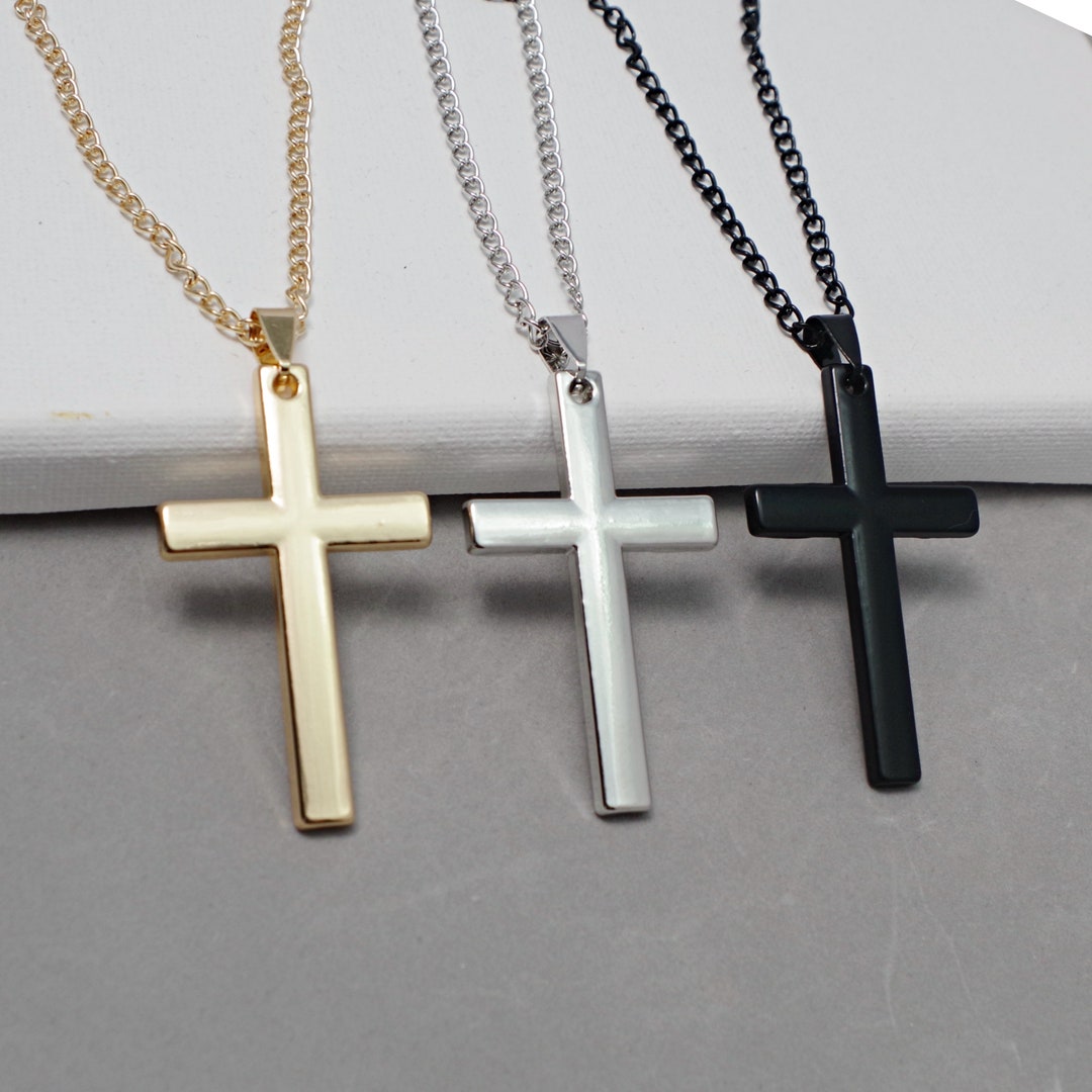 Stainless Steel Cross Pendant Necklace,christian Religious Jewelry Gift ...