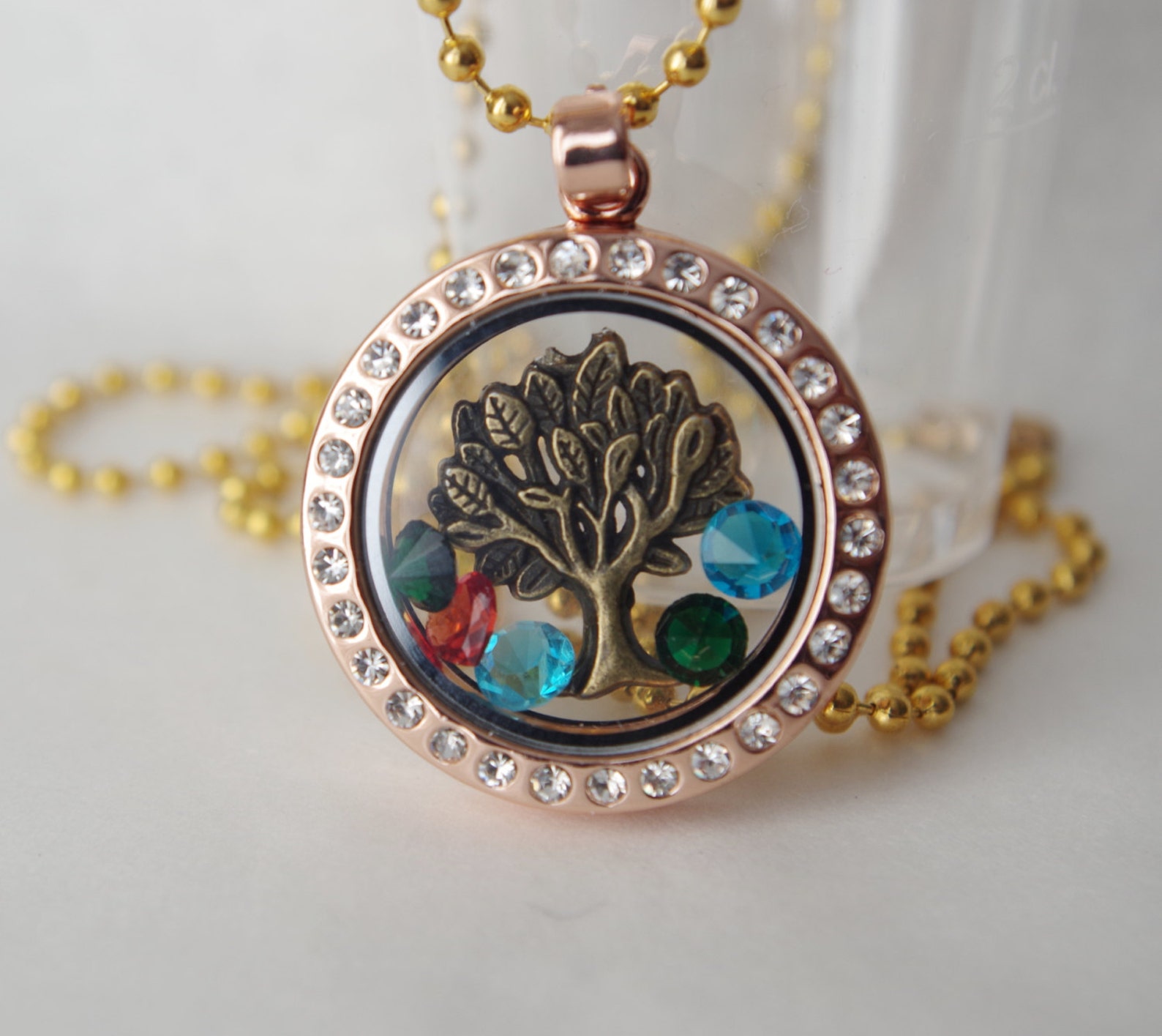 Personalized Birthstone Family Tree Lockets Necklace for Mom | Etsy