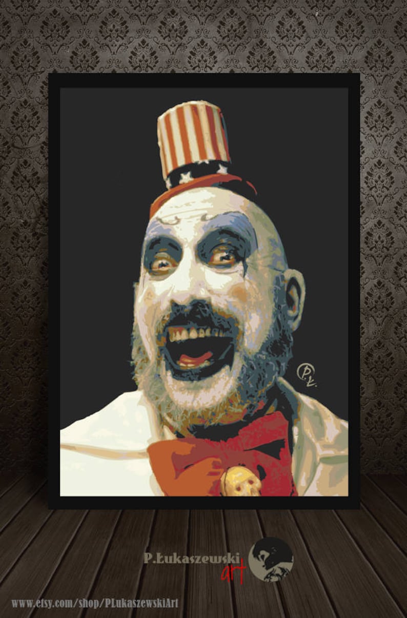 CAPTAIN SPAULDING portrait alternative movie poster print | Etsy
