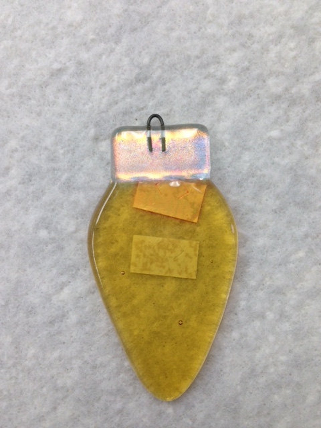 Light Bulb Fused Glass Ornament 1.75"x3.25" - Etsy