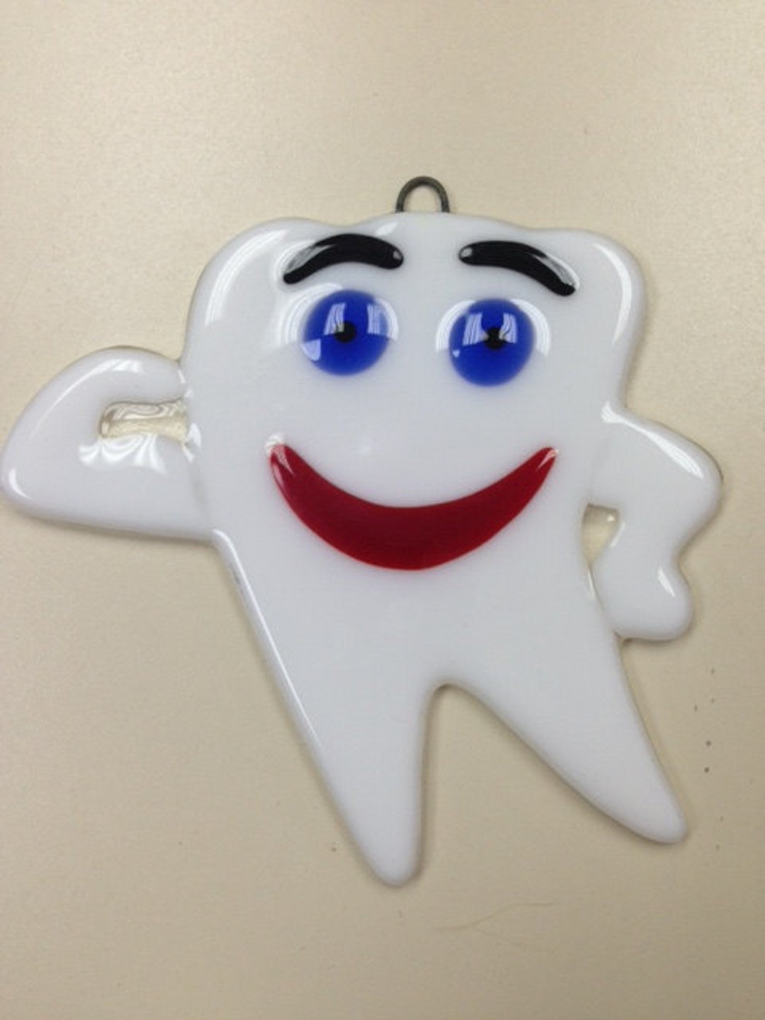 Tooth Happy or Sad Fused Glass Ornament - Etsy