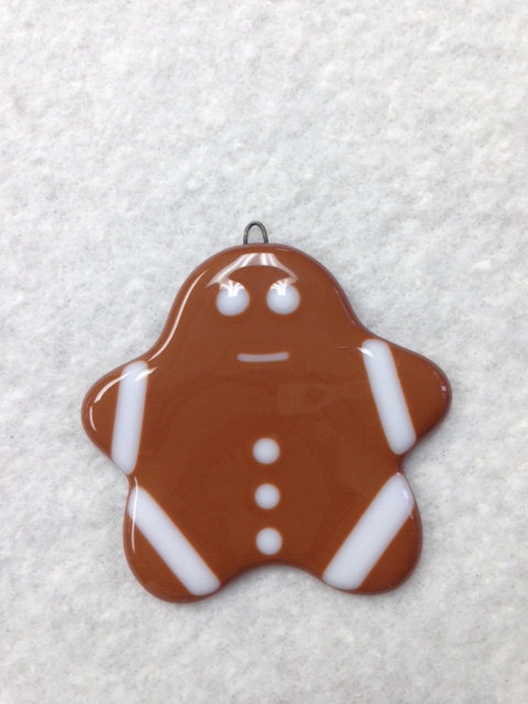 Gingerbread People Fused Glass Ornament 3.5"x3.5" - Etsy