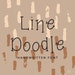 Line Doodle Font - Handwritten Font, Cricut Font, Silhouette Font, Cute ...