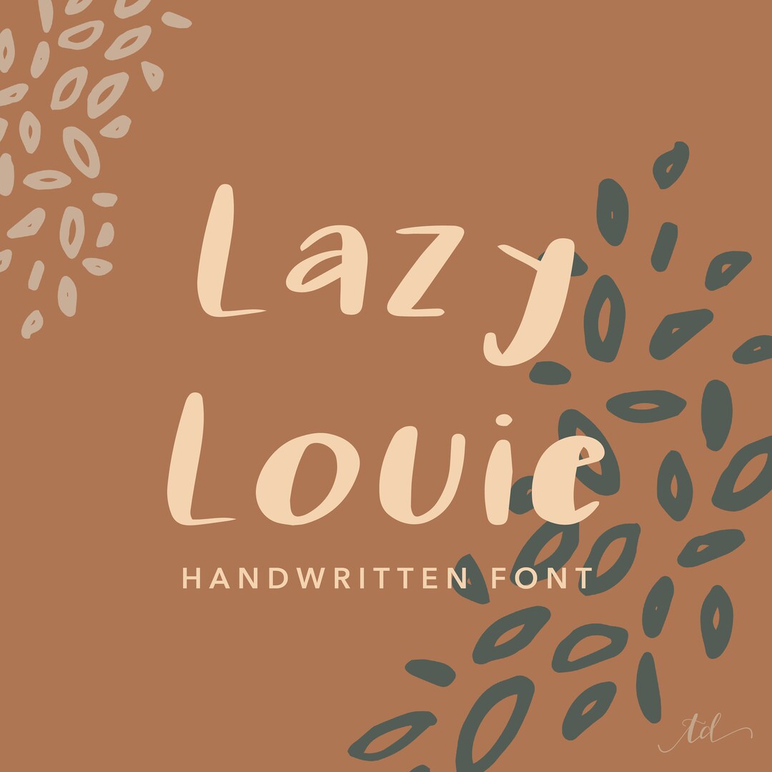 Lazy Louie Font - Chucky Handwritten Font, Cricut Font, Silhouette Font ...