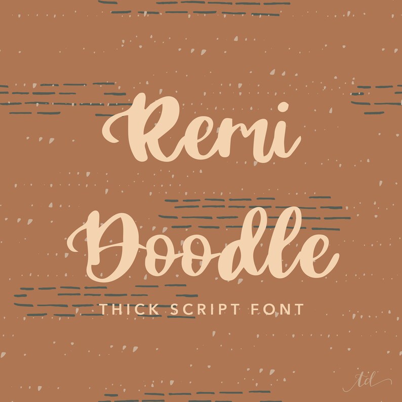 Remi Doodle Font Thick Script Font, Cricut Font, Silhouette Font, Cute ...
