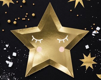 Gold Star Plates - Etsy