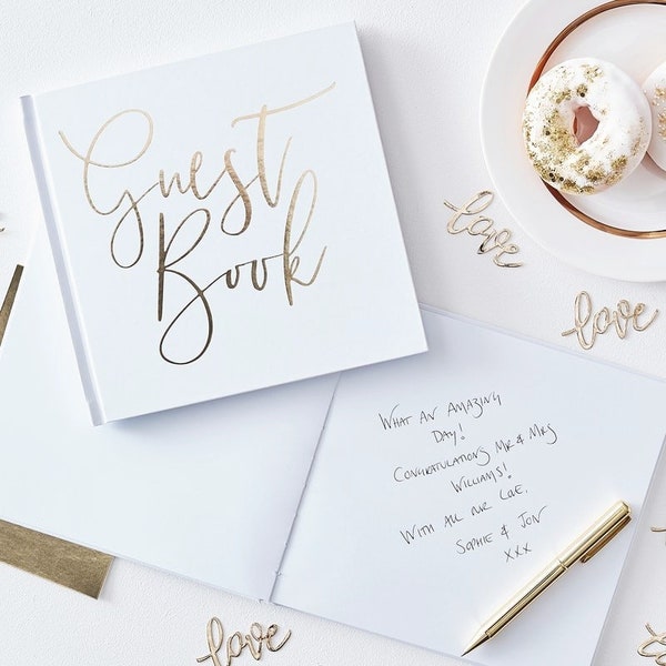 Gold Guest Book - Etsy UK